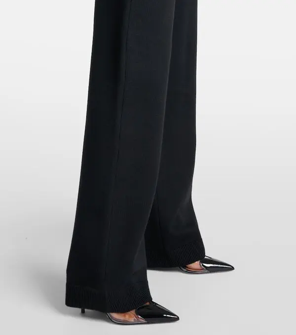 Alaïa High-rise Wool-blend Straight Leg Trousers