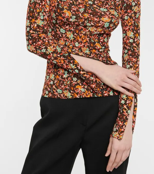Victoria Beckham Floral Cutout Top