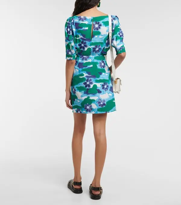 Marni Printed Cady Mini Skirt - Multicoloured
