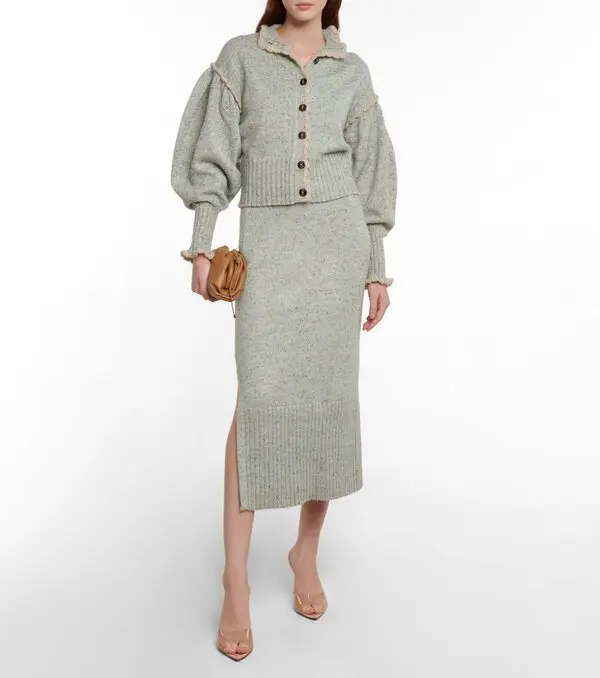 Ulla Johnson Kaiya High-rise Knit Midi Skirt