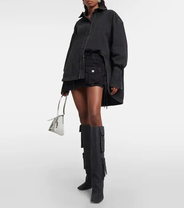 Attico Sienna Denim Knee-high Boots