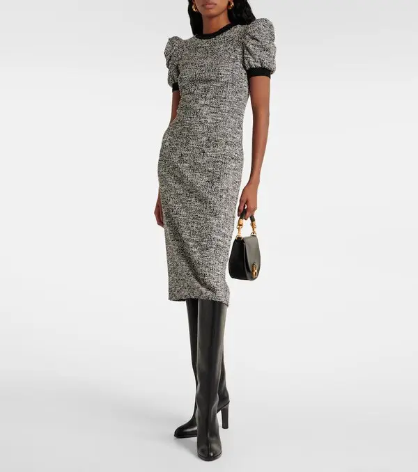 Max Mara Ieti Cotton-blend Midi Dress