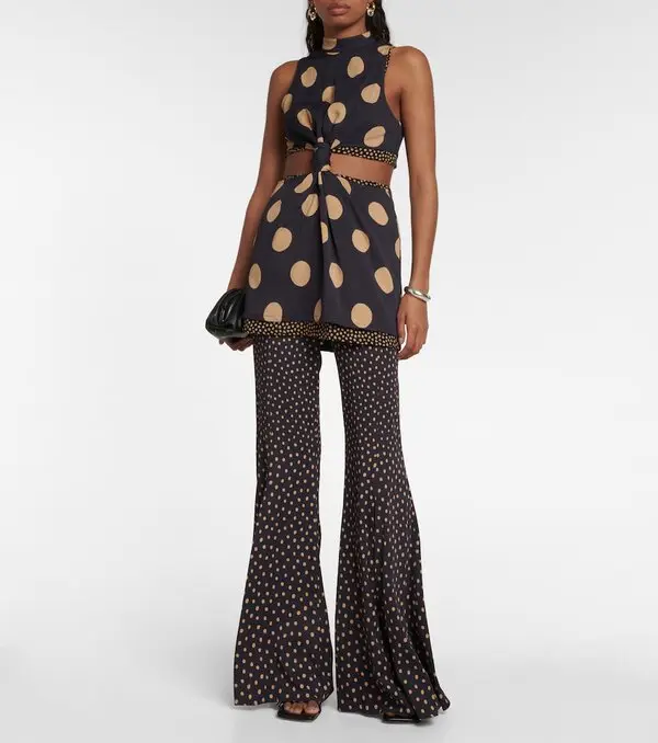 Proenza Schouler High-rise Flared Printed Trousers