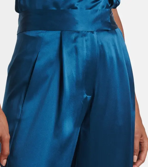 THE SEI Silk Satin Wide-leg Trousers