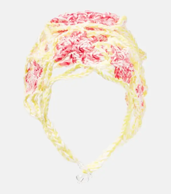 SUSAN FANG Crochet Floral Wool Hat - Multicoloured
