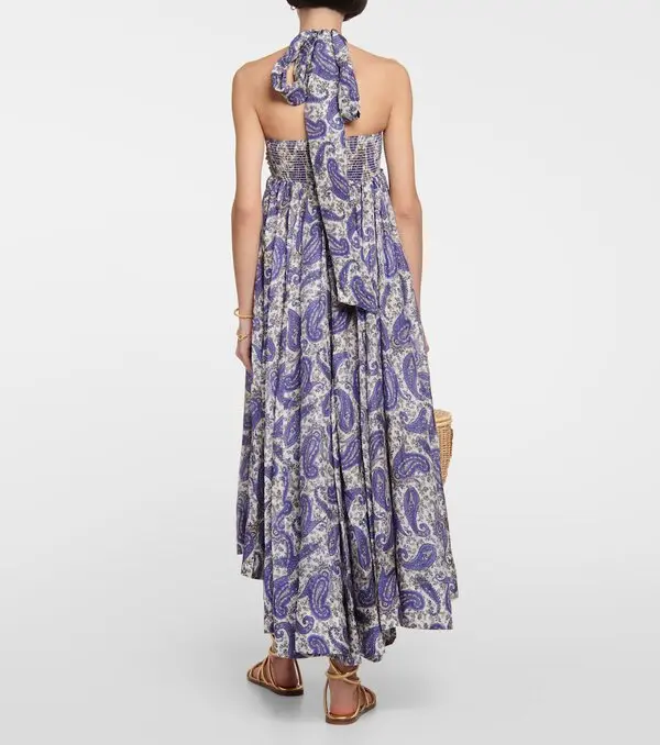 Zimmermann Devi Silk Halterneck Midi Dress