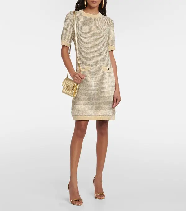 Tory Burch Striped Knit Mini Dress