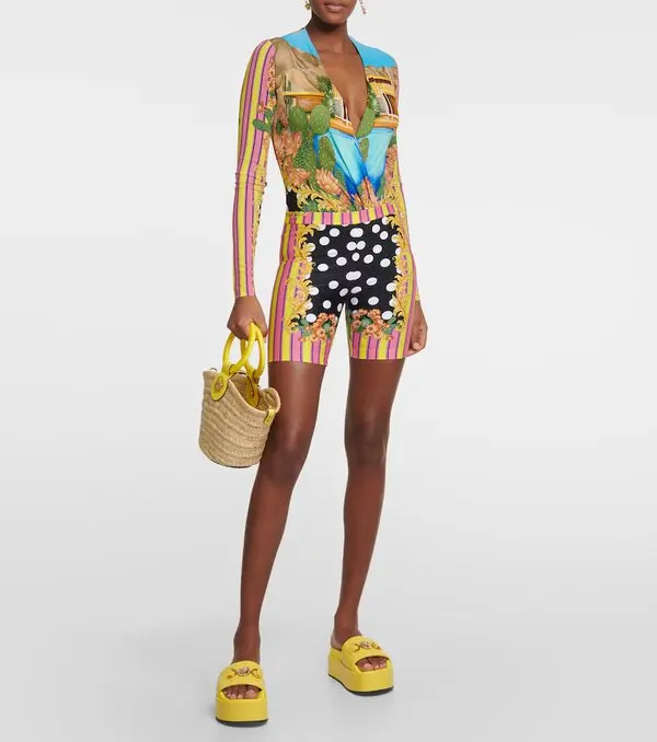 Versace Medusa Print Bike Shorts