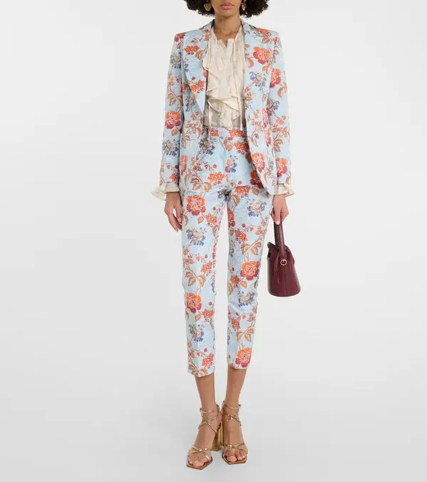 Etro Floral Jacquard Trousers