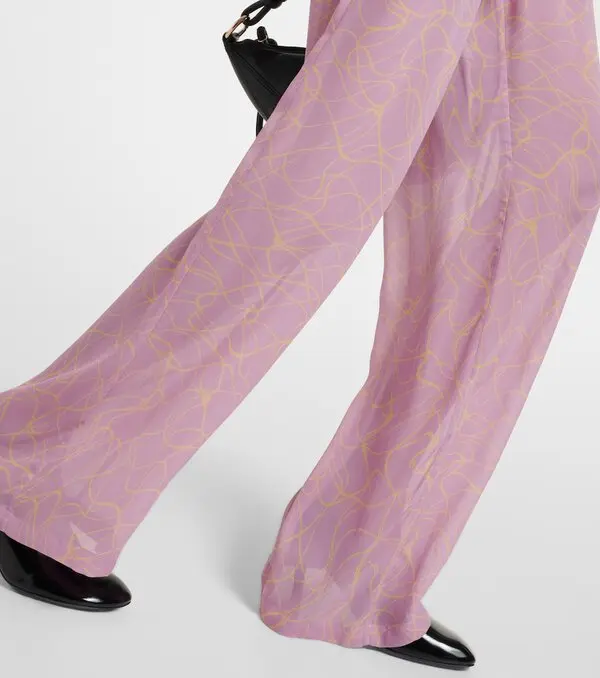 Dries Van Noten Printed Wide-leg Trousers