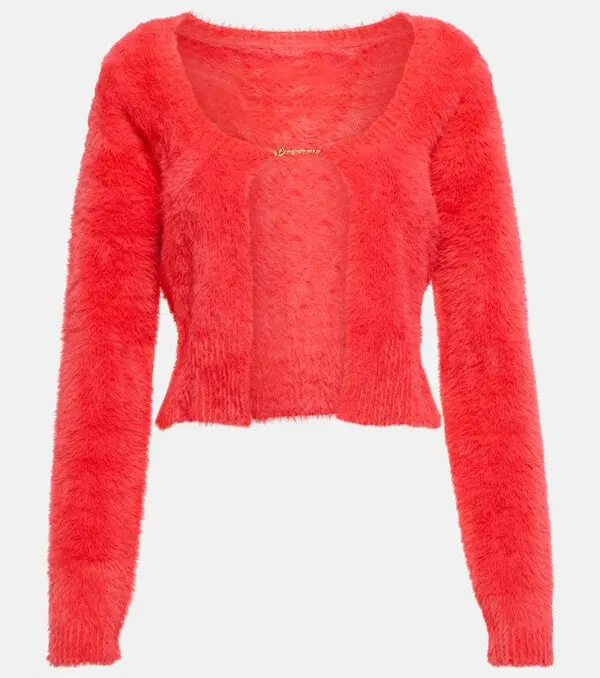 Jacquemus La Maille Neve Long Sleeve Cardigan - Pink