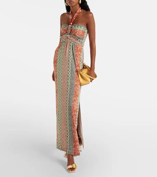 Diane Von Furstenberg Annabelle Printed Jersey Maxi Dress