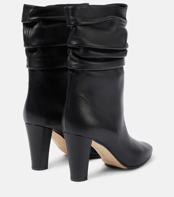 Manolo Blahnik Calasso Leather Ankle Boots