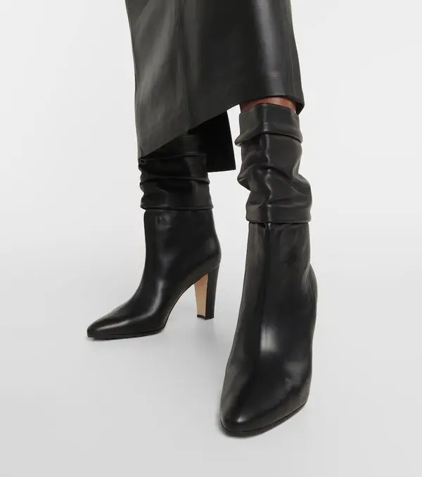 Manolo Blahnik Calasso Leather Ankle Boots