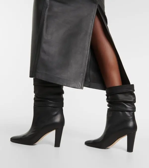 Manolo Blahnik Calasso Leather Ankle Boots