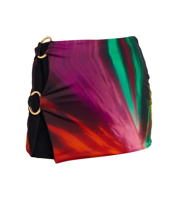 LOUISA BALLOU Double Ring Printed Miniskirt - Multicoloured