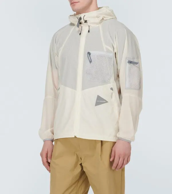 AND WANDER Ripstop Hooded Jacket