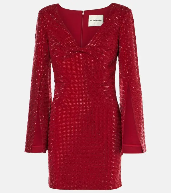 Roland Mouret Sequined Mini Dress - Red
