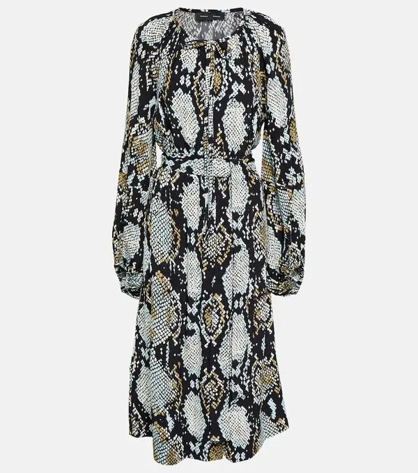 Proenza Schouler Printed Jersey Midi Dress - Multicoloured