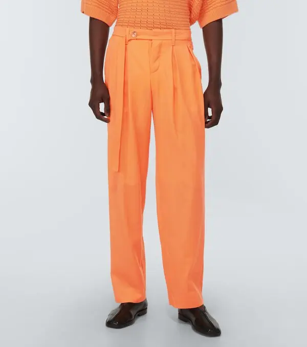 King & Tuckfield Grant High-rise Wide-leg Wool Trousers