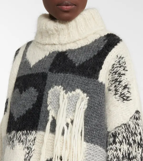 JOSEPH Intarsia Wool-blend Sweater