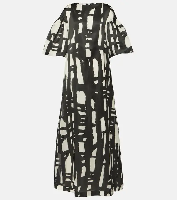 Max Mara Printed Silk Organza Gown - Multicoloured