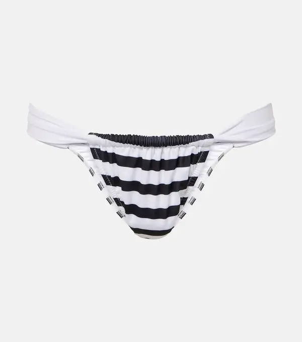 BANANHOT Striped Bikini Bottom - Black