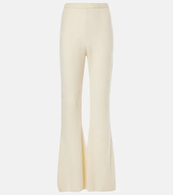 THE ROW Gregori Cashmere Flared Trousers