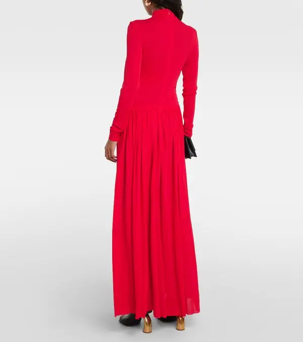 Proenza Schouler Draped Crepe Jersey Maxi Dress