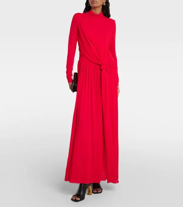 Proenza Schouler Draped Crepe Jersey Maxi Dress