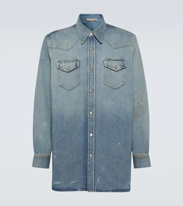 Acne Studios Distressed Denim Shirt