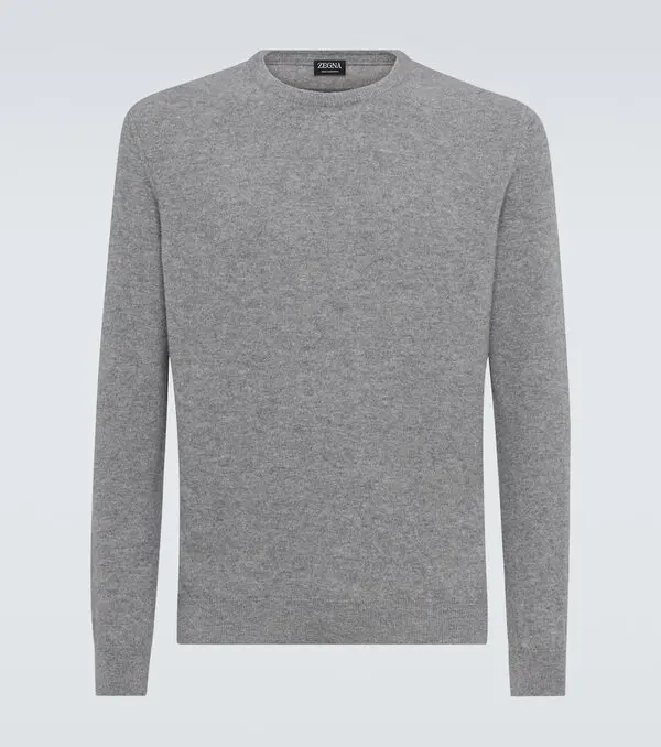 Zegna Cashmere Crew Neck Sweater - Grey