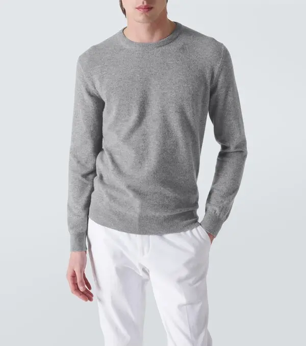 Zegna Cashmere Crew Neck Sweater - Grey