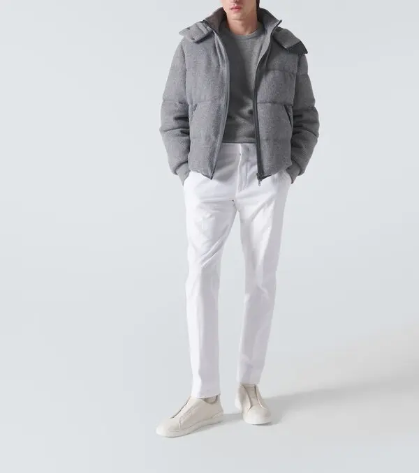 Zegna Cashmere Crew Neck Sweater - Grey