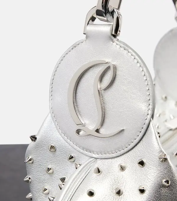 CHRISTIAN LOUBOUTIN Le 54 Spiked Metallic Leather Shoulder Bag