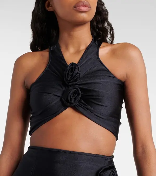 Coperni Floral Jersey Halterneck Top
