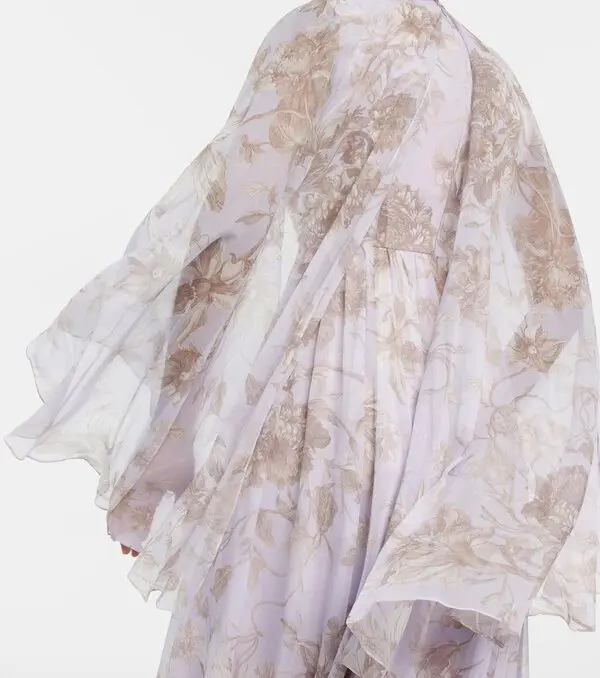Erdem Chiara Printed Silk Gown