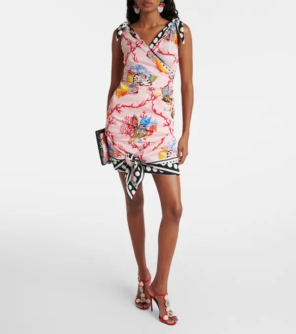 Dolce & Gabbana Capri Printed Silk-blend Mini Dress