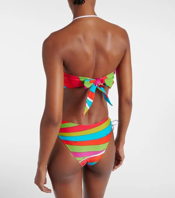 Emilio Pucci Bandeau Bikini Top With Iride Print
