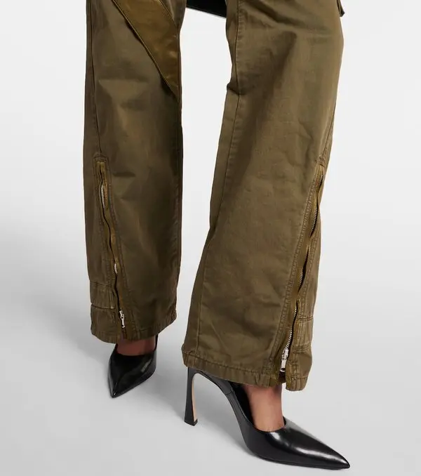 Blumarine Mid-rise Flared Cargo Jeans - Blue