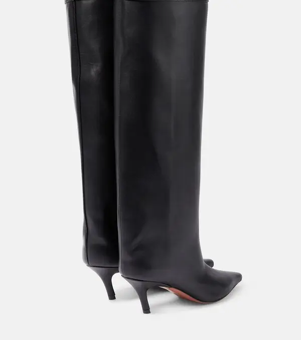 Amina Muaddi Fiona 60 Over-the-knee Leather Boots
