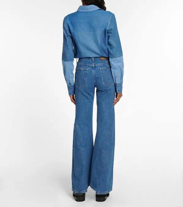 Gabriela Hearst Foster Patchwork Flared Jeans