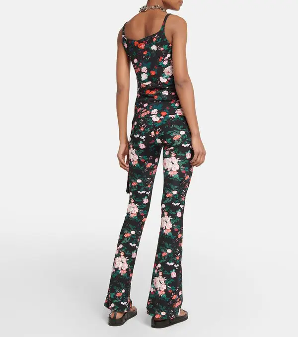 Rabanne Ruched Floral Viscose Top
