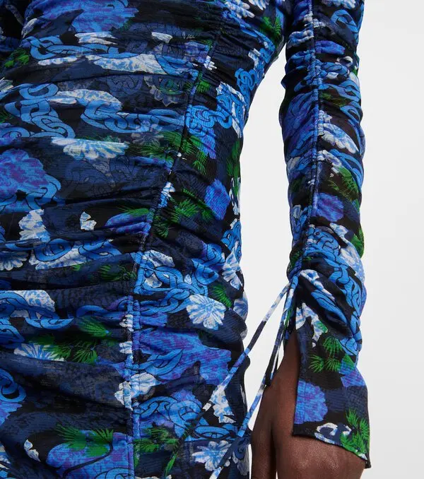 Diane Von Furstenberg Corinne Printed Mesh Midi Dress