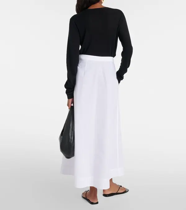 TOTEME High-rise Cotton Maxi Skirt