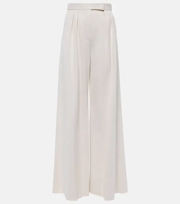 Max Mara Zinnia Jersey Wide-leg Trousers - Beige