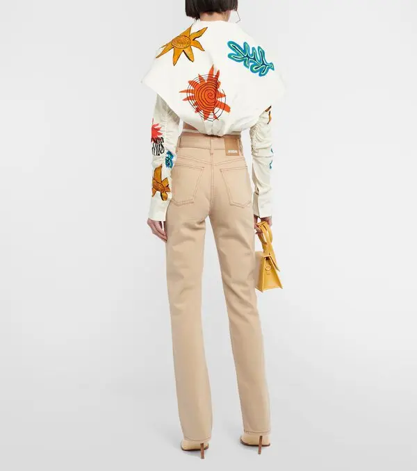 Jacquemus La Chemise Meio Printed Cropped Shirt