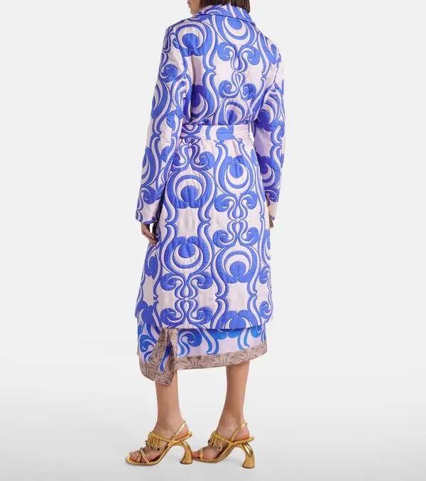 Dries Van Noten Quilted Wrap Coat