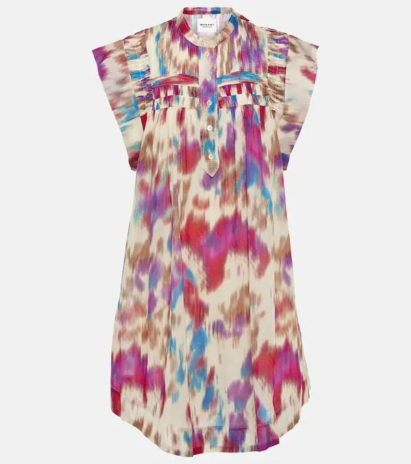 MARANT ETOILE Leaza Cotton Mini Dress - Multicoloured