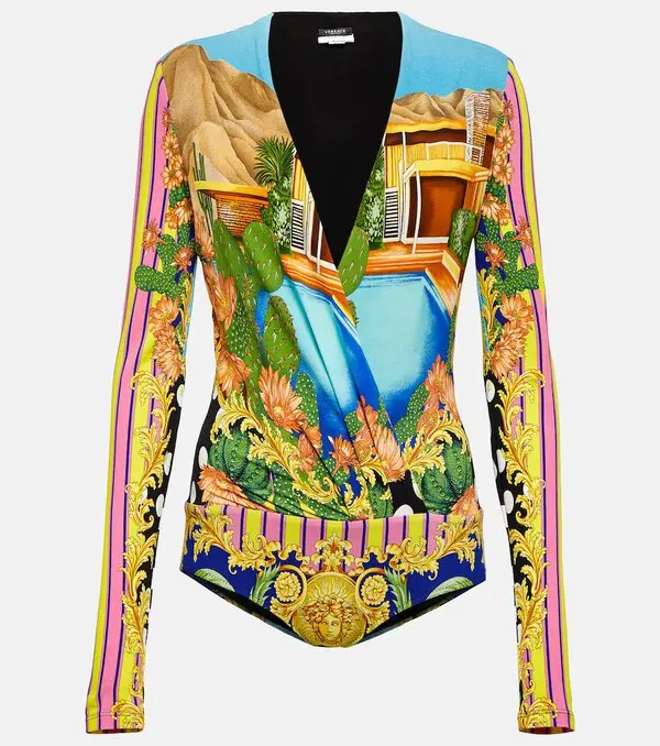 Versace Medusa Palm Springs Bodysuit - Multicoloured